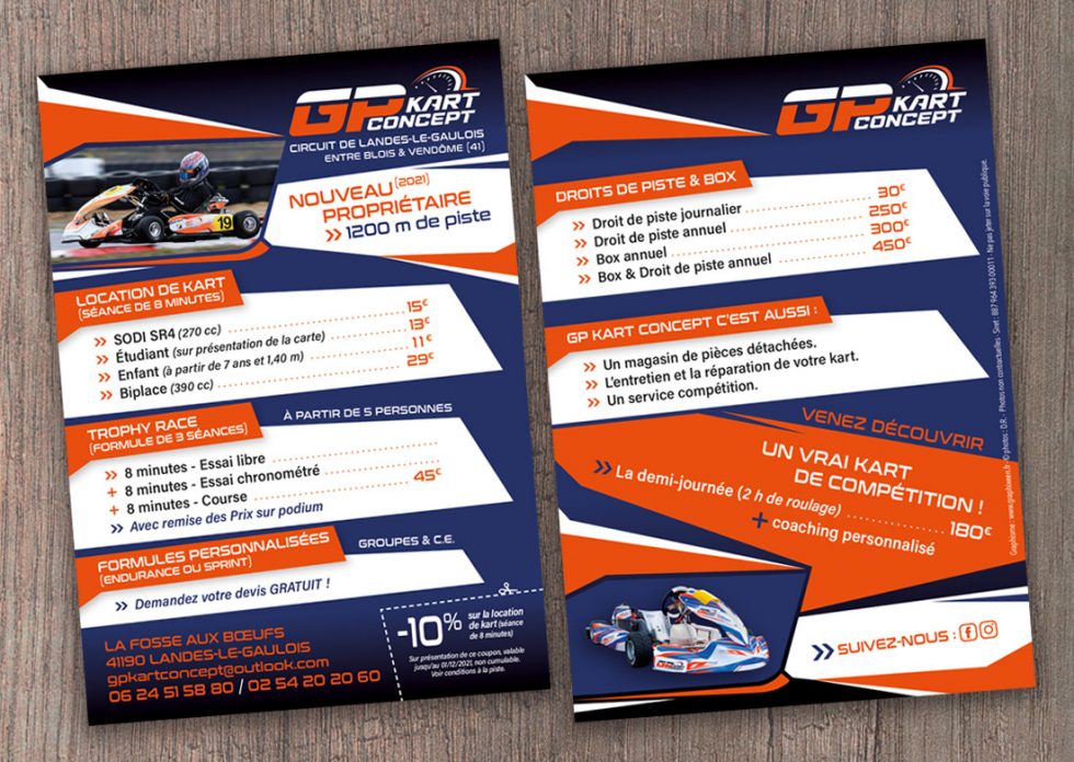 Flyer GP KART CONCEPT | Graphixeen, graphiste Blois